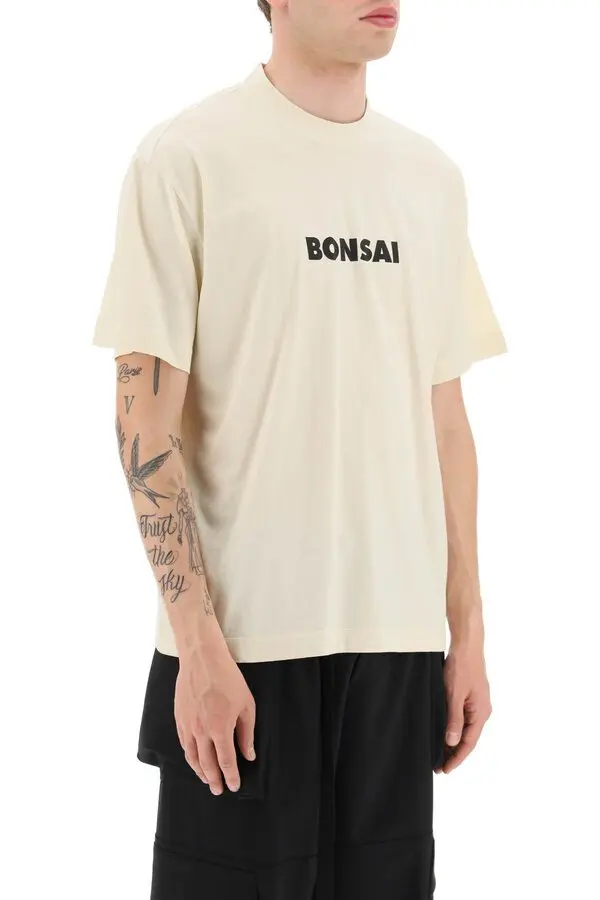 BONSAI Logo-printed Crewneck T-shirt - White