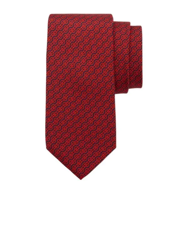 FERRAGAMO Printed Neck Tie - Red