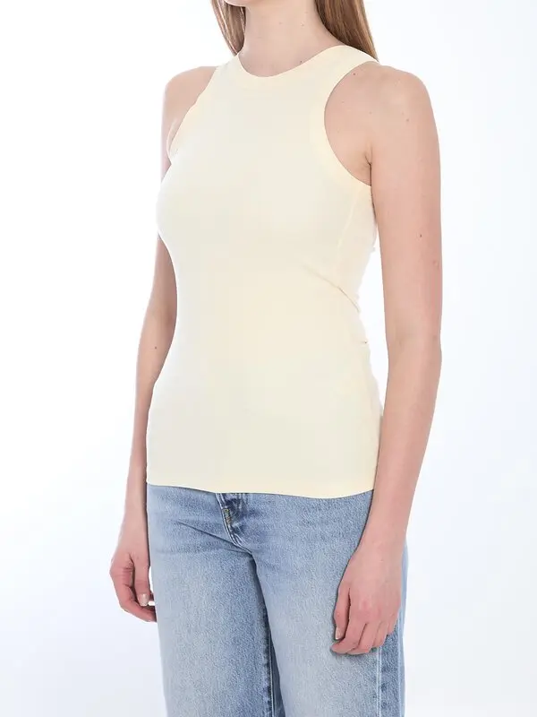 TOTEME Sleeveless Round Neck Tank Top - White