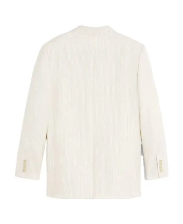Celine Striped Wool Jacket - Ivory