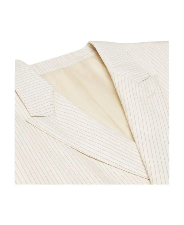 Celine Striped Wool Jacket - Ivory