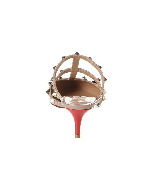 Valentino Garavani Riveted Pointed Toe Low Heel Mules