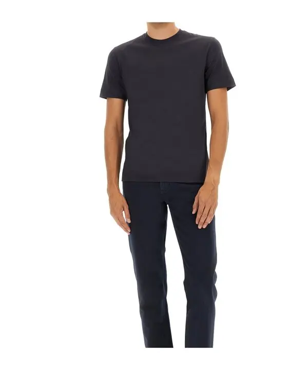 Zegna Short Sleeved Crew Neck Shirt