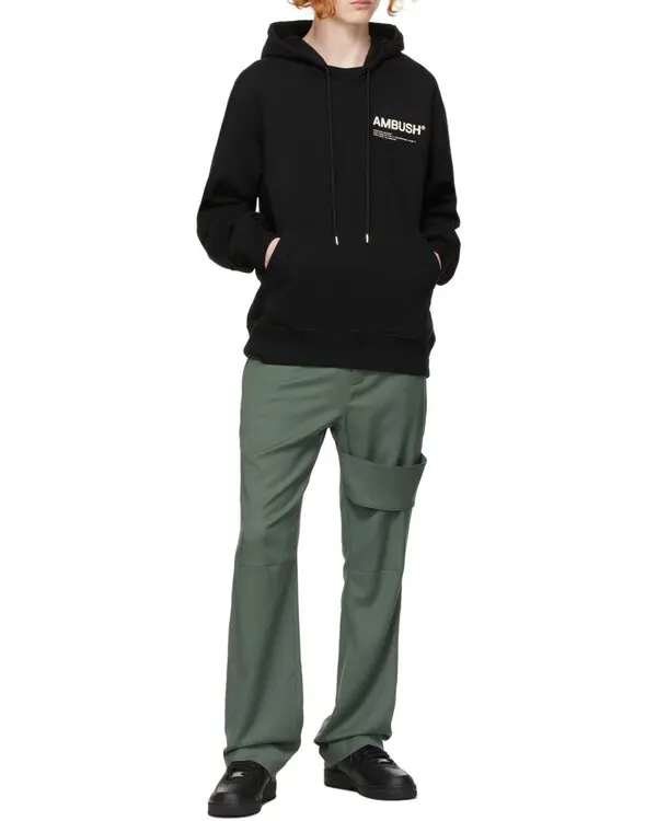 AMBUSH Logo-print Cotton Hoodie - Black