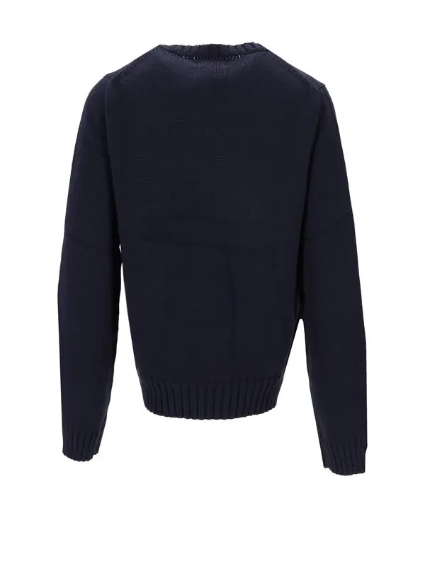 Polo Ralph Lauren Flag Intarsia Crewneck Jumper - Black
