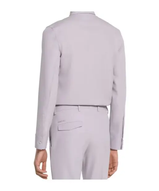 Gucci Gabardine Collared Long-sleeve Shirt - Lavender