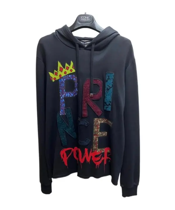 Dolce & Gabbana Letter Patch Hooded Sweatshirt