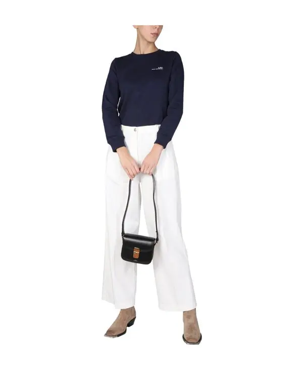 A.p.c. Logo Print Cotton Sweatshirt