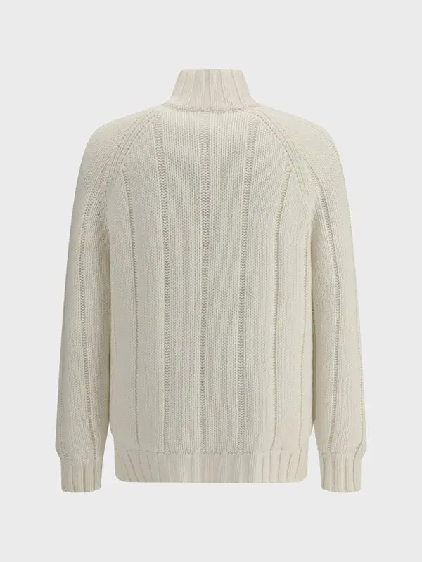 Brunello Cucinelli Zip-up Ribbed-knit Jacket - Gray