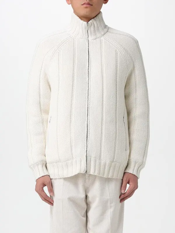 Brunello Cucinelli Zip-up Ribbed-knit Jacket - Gray