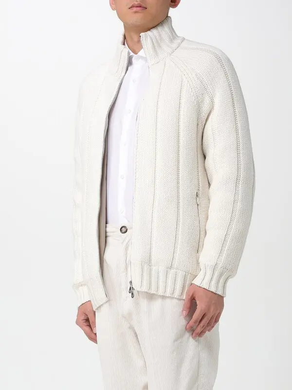 Brunello Cucinelli Zip-up Ribbed-knit Jacket - Gray