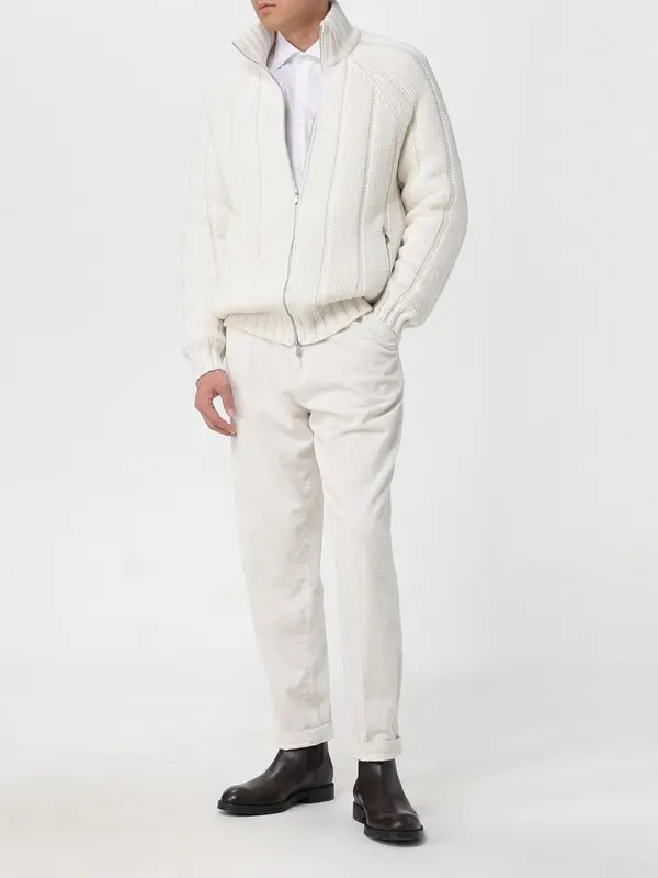 Brunello Cucinelli Zip-up Ribbed-knit Jacket - No