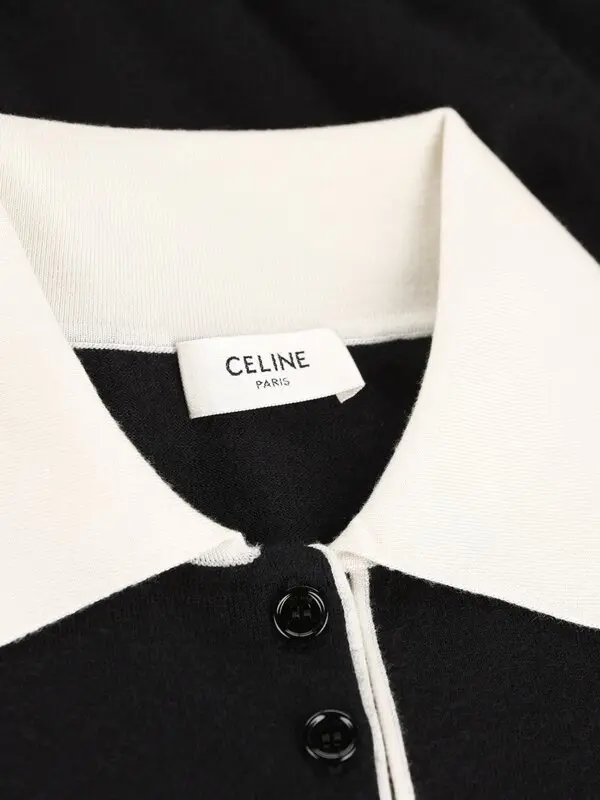 Celine Polo Sweater In Fine Cashmere Silk