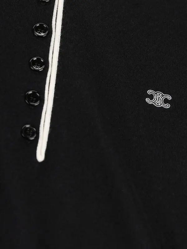 Celine Polo Sweater In Fine Cashmere Silk