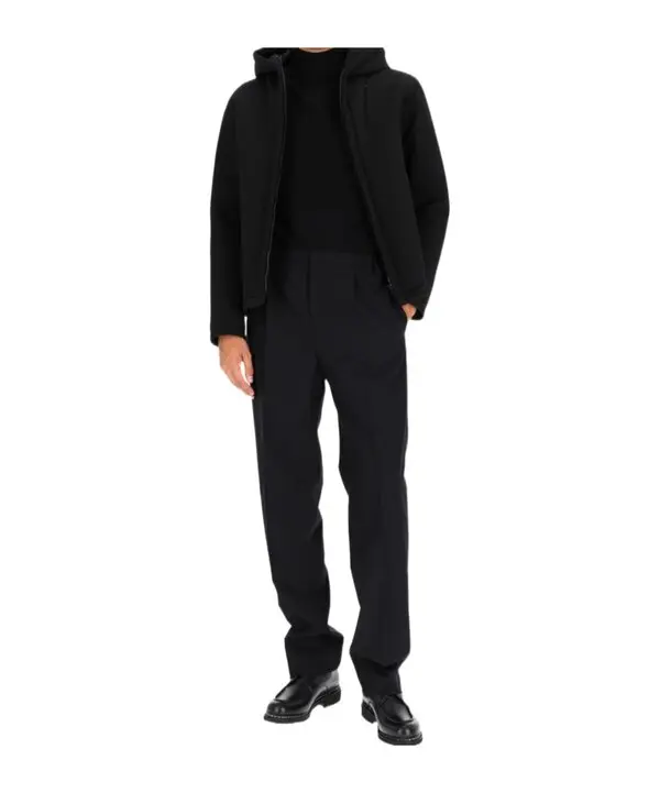 Herno Zip-up Hooded Jacket - Black