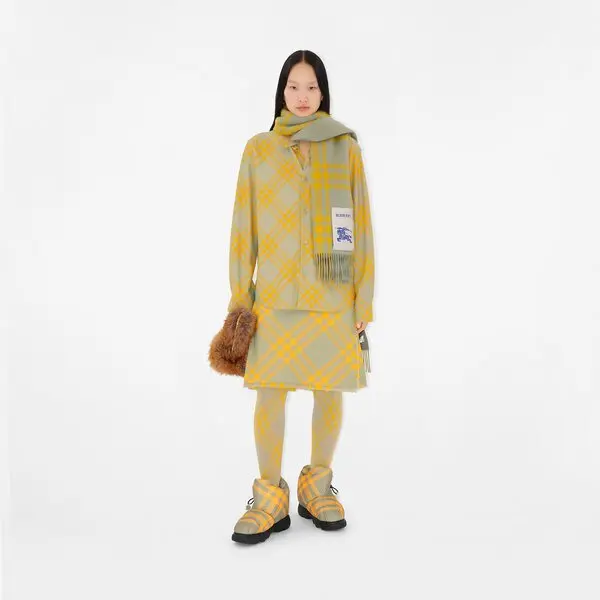 Burberry Checked Collared Long-sleeve Shirt