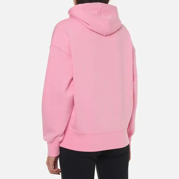 MSGM Logo Printed Drawstring Hoodie - Pink