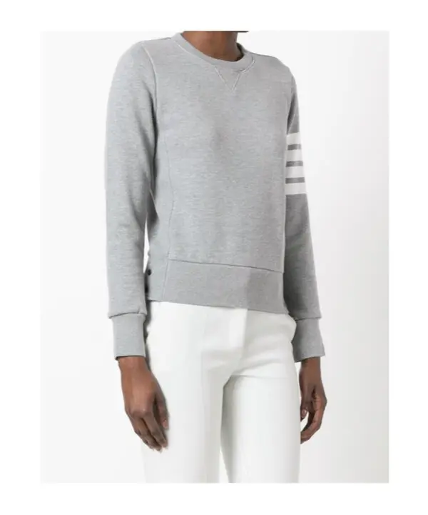 Thom Browne Loopback 4-bar Sweatshirt - Light Gray
