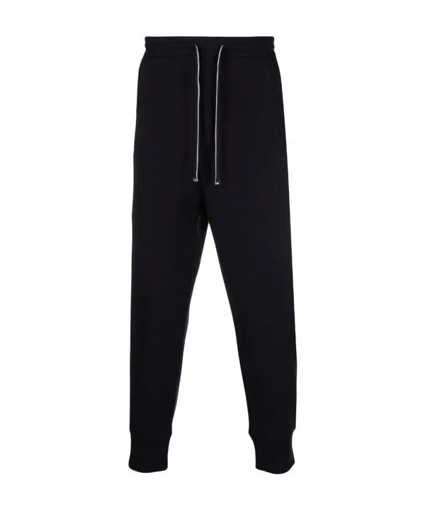 Emporio Armani Elasticated Waist Drawstring Track Pants - Black
