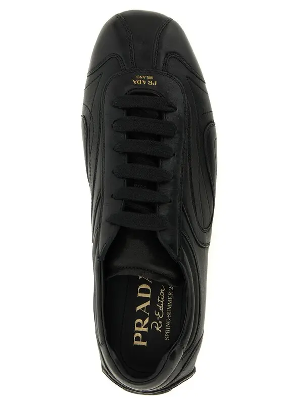 Prada Lace-up Round Toe Low-top Sneakers