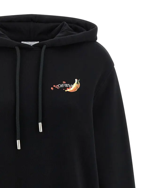 Off-White Logo Printed Drawstring Hoodie