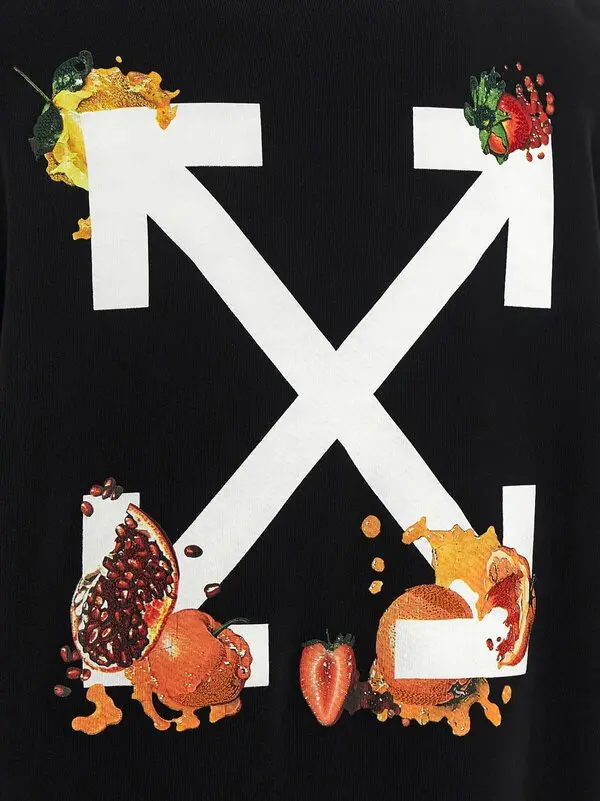 Off-White Logo Printed Drawstring Hoodie