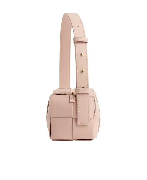 Bottega Veneta Small Brick Cassette Shoulder Bag - Lotus Pink