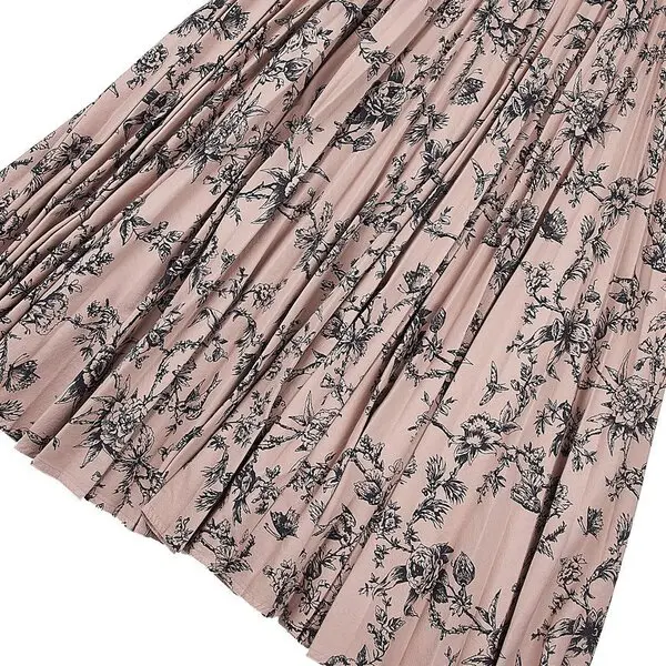 Dior Mid-length Pleated Skirt With Jardin Botanique Print