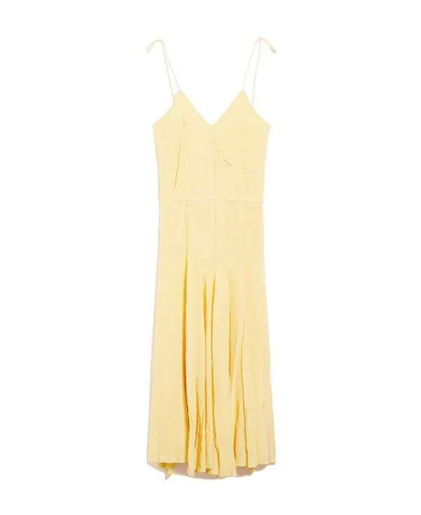 Sportmax V-neck Gathered Maxi Dress - Yellow