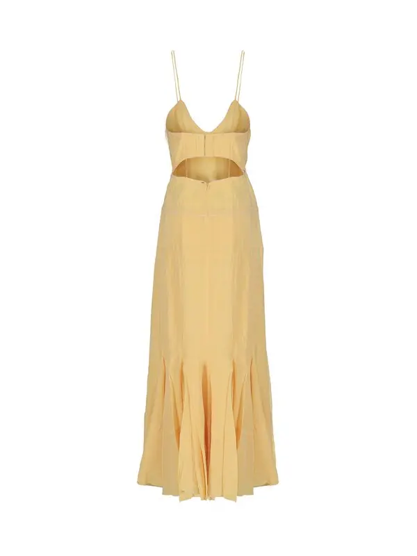 Sportmax V-neck Gathered Maxi Dress