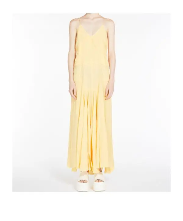 Sportmax V-neck Gathered Maxi Dress