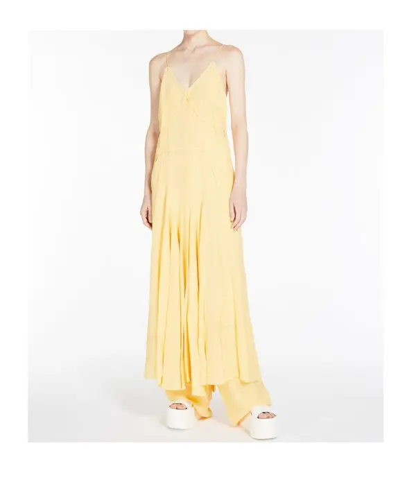Sportmax V-neck Gathered Maxi Dress