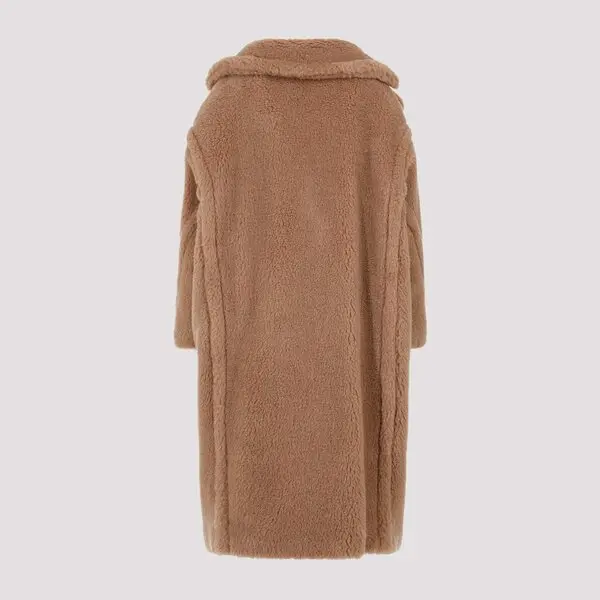 Max Mara Double-breasted Long Teddy Coat - Camel