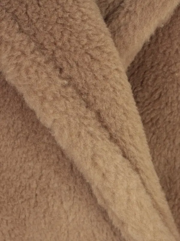 Max Mara Double-breasted Long Teddy Coat - Camel
