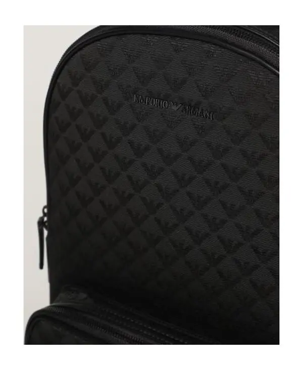 Emporio Armani Logo Lettering Zipped Backpack