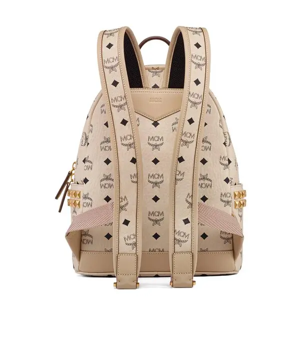 Mcm Stark Side Studs Backpack - Beige