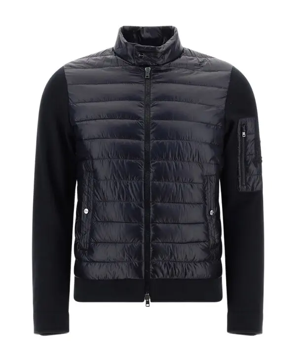 Herno Zip-up Padded Down Jacket With High Collar - Black