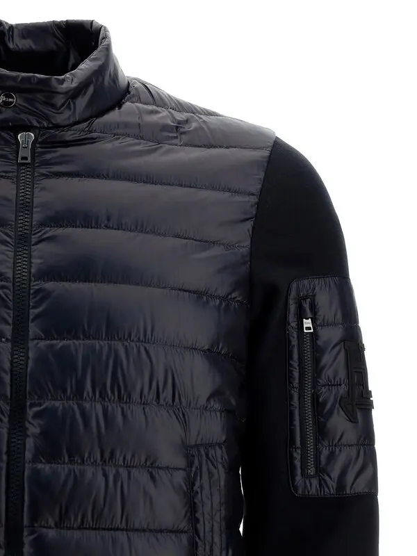 Herno Zip-up Padded Down Jacket With High Collar - Black