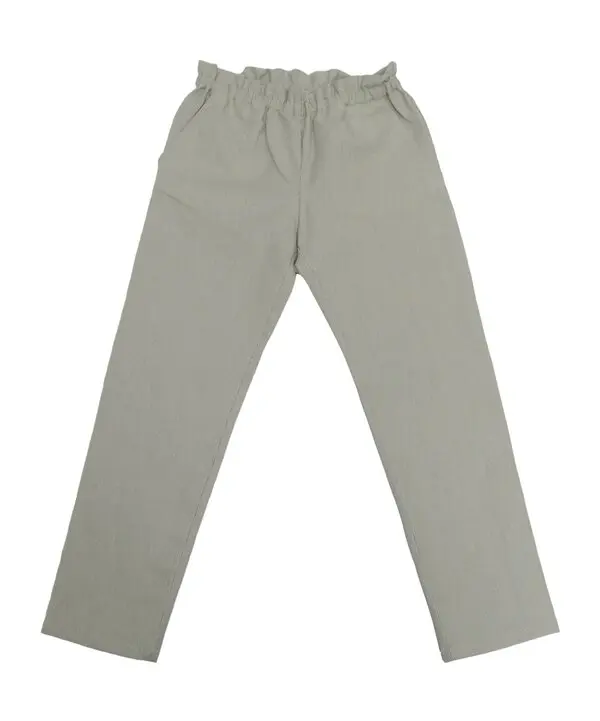 Bonpoint Elasticated Waist Pinstripe Trousers - Gray