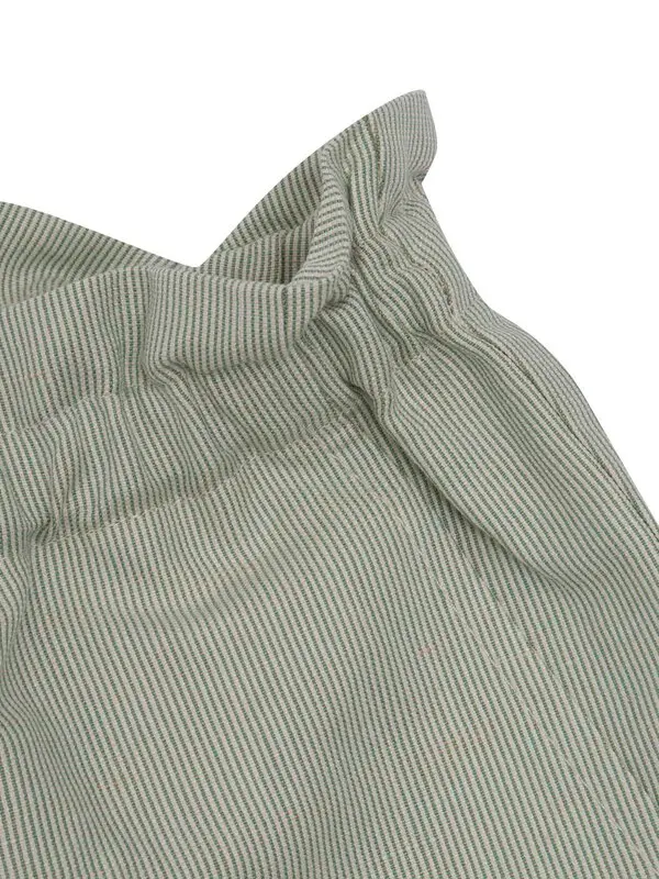 Bonpoint Elasticated Waist Pinstripe Trousers - Gray