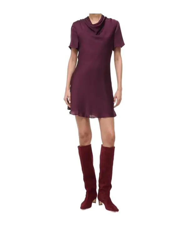 Staud Iris Silk Mini Dress - Red