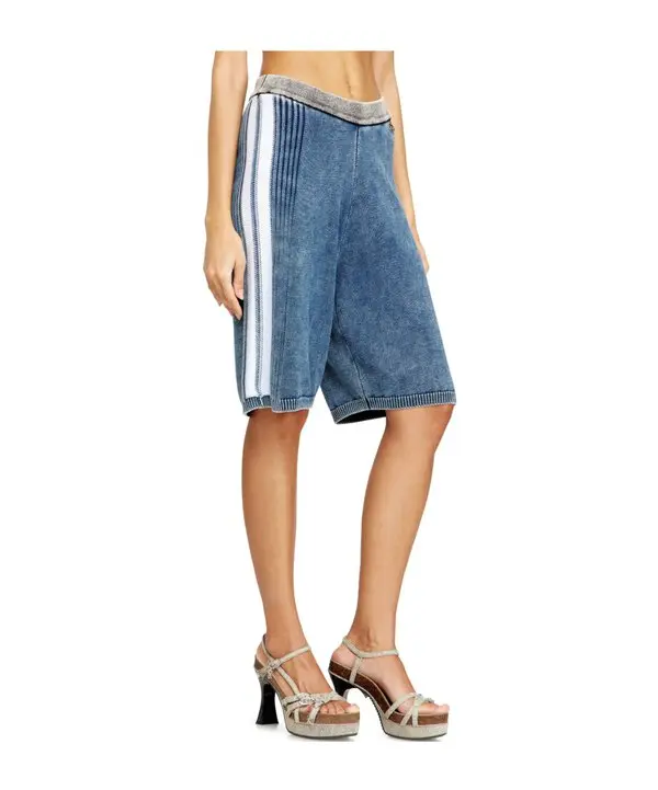 DIESEL® M-esther Knitted Knee-length Shorts - Blue