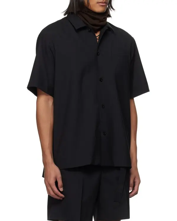 Sacai Short-sleeved Wool Shirt