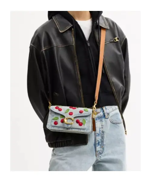COACH Tabby Shoulder Bag With Cherry Embroidery