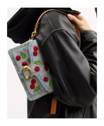 COACH Tabby Shoulder Bag With Cherry Embroidery