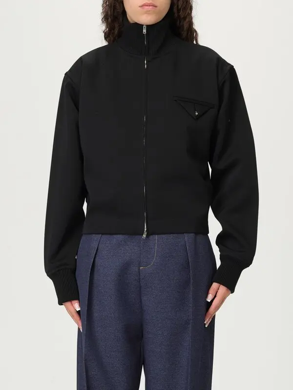 Bottega Veneta High Neck Zipped Jacket