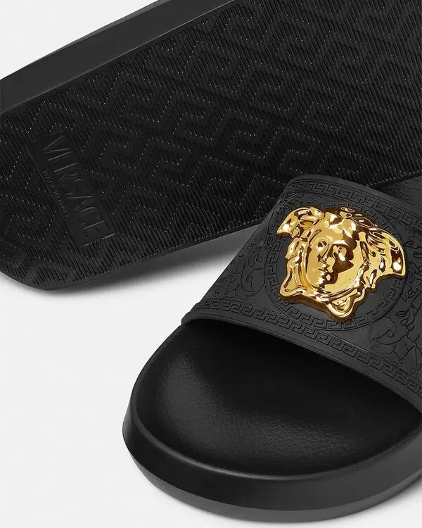 Versace Medusa Head Plaque Slides