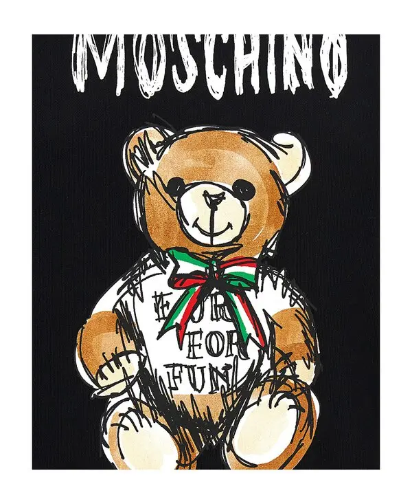 Moschino Teddy Bear Print Crewneck Sweatshirt - Black