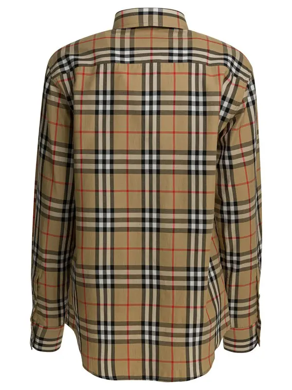 Burberry Long-sleeve Checked Shirt - Brown