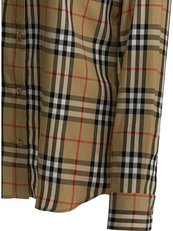 Burberry Long-sleeve Checked Shirt - Brown